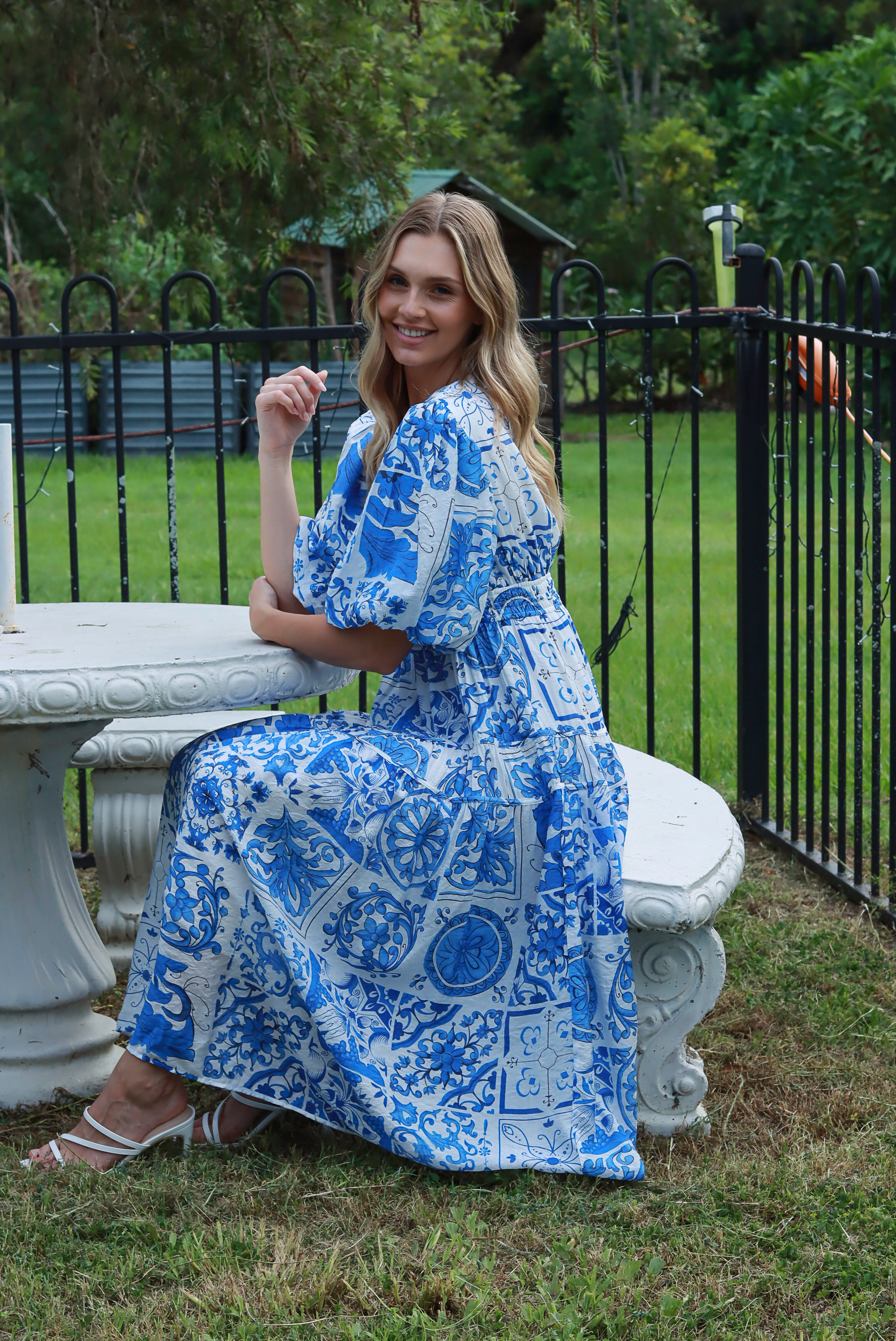 Blue Serenity Midi Dress – WHYTE OAK